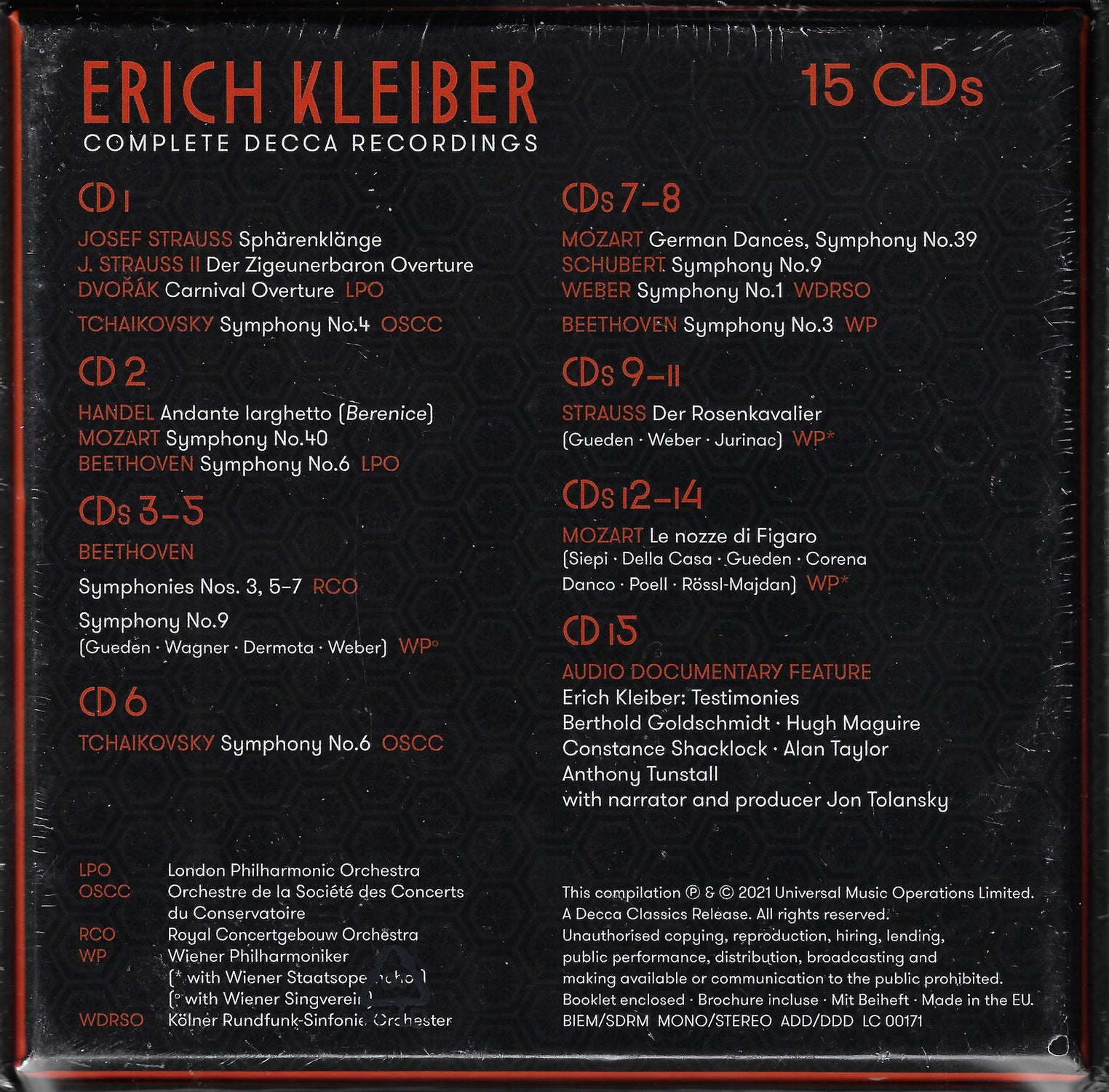 Erich Kleiber: Complete Decca Recordings - 485 15...