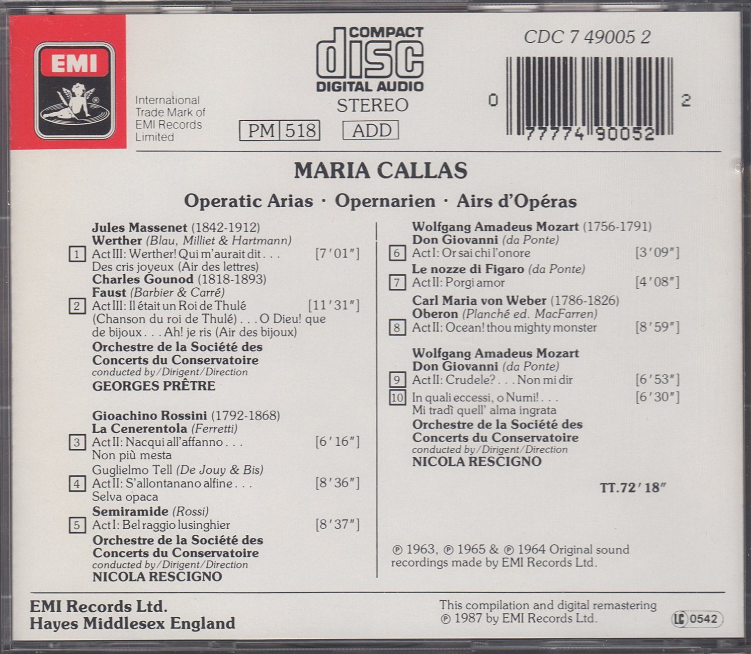 Callas: Operatic Arias (Massenet, Gounod, Rossini...