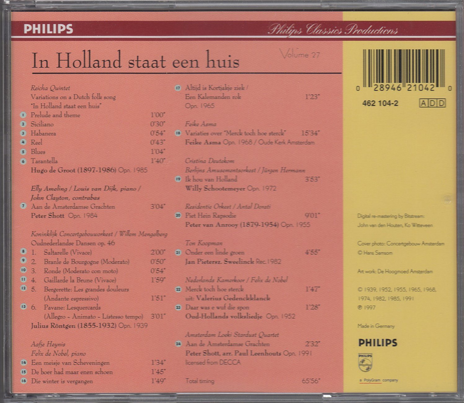 Dutch Masters: Sampler CD (Mengelberg, et al.)